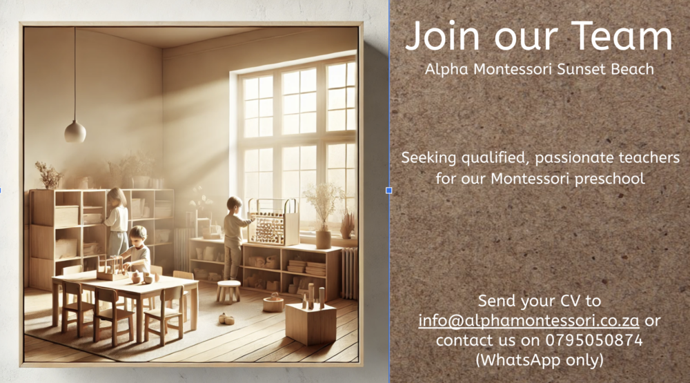 Alpha Montessori Vacancy – South African Montessori Association